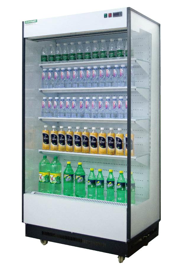 Free Standing Multideck Open Chiller Supermarket Showcase , Glass Front ...