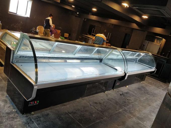 LED Inside Meat Deli Display Refrigerator Showcase White Color Energy ...