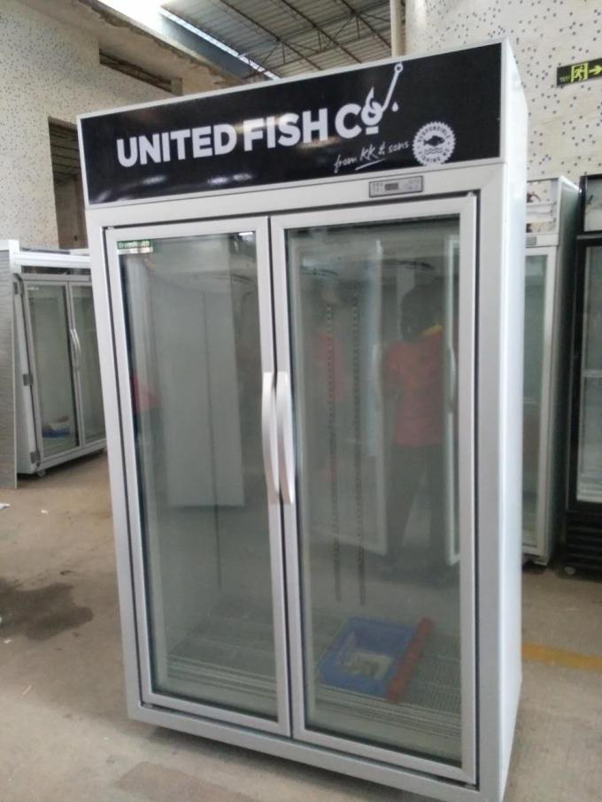 Supermarket Open Upright Meat Display Fridge / Fresh Meat Freezer Glass ...