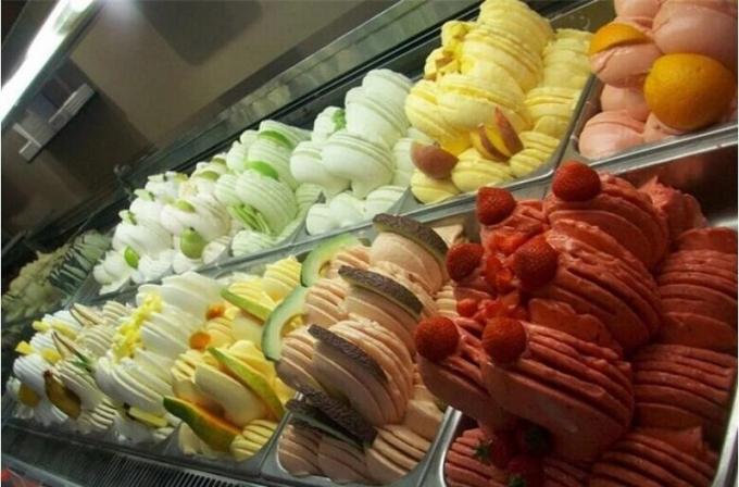 Digital Thermostat Ice Cream Cake Display Showcase / Glass Display Cabinet