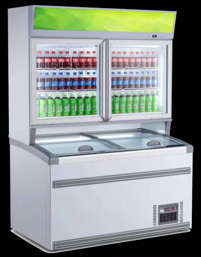 Combine Multideck Open Chiller Frozen For Ice Cream 2 Glasses Door Up ...