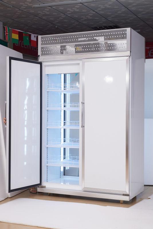 Front and back open doors with 5 layers Upright Display Freezer / Water ...