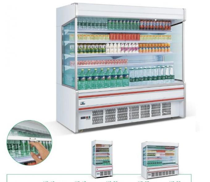 Self-service open front air cooling multideck refrigerator upright ...