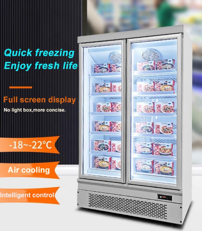 Plug In System Commercial Display Freezer Double door Showcase