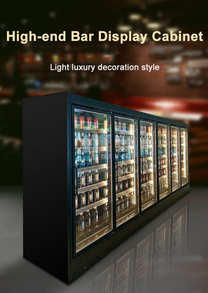 Luxury Multideck Chiller Beer Fridge Liquor Display Cabinet For Bar Pub