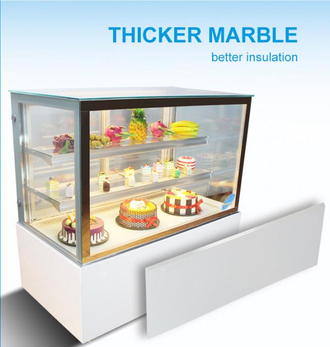 Commercial White Upright Refrigerated Cake Dessert Display Case Freezer ...