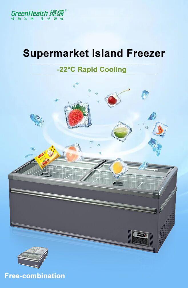 Hypermarket Combined Open Top Aht Island Freezer With Sliding Door