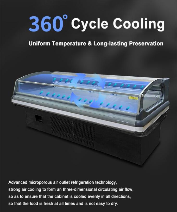 Top Sliding Door Meat Display Chiller Seafood Deli Showcase Butcher ...