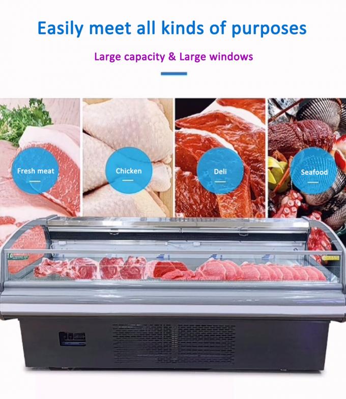 Size OEM Commercial Meat Counter Butchery Display Fridges Factory Price