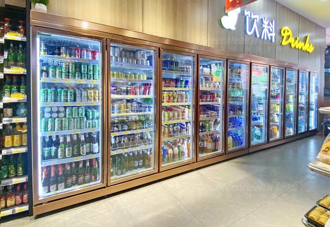 Luxury Black N Door Cold Drink Display Commercial Beverage Cooler