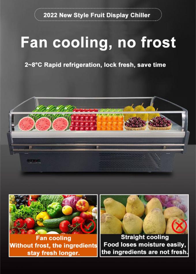 Island Display Fridge Fruit Display Cooler Supermarket Refrigeration ...