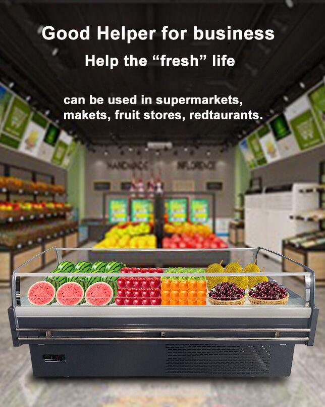 Island Display Fridge Fruit Display Cooler Supermarket Refrigeration ...