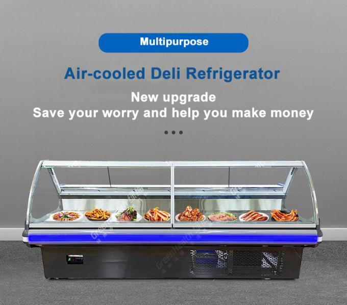Supermarket Countertop Refrigerated Deli Food Display Case Chiller