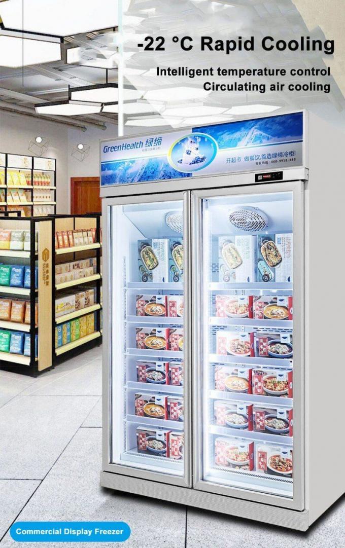 Hypermarket Commercial 3 Glass Doors Standing Display Freezer for Food ...