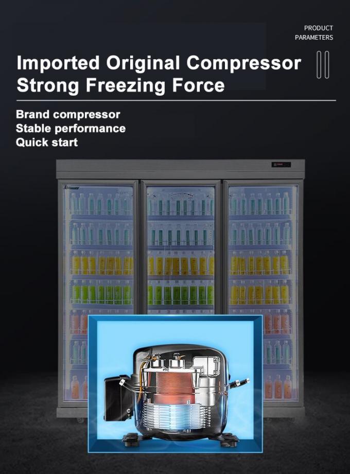 Doors Optional Supermarket Soft Drink / Beverage / Juice Display Chiller