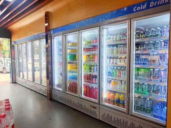 Retail Store Vitrine Door Upright Fridge Cold Cabinet Display Freezers