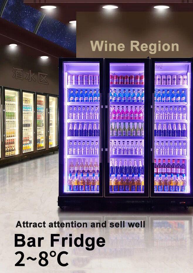 Deluxe Appearance Fresh Keeping Fruit Vegetable Cold Drink Display Chiller