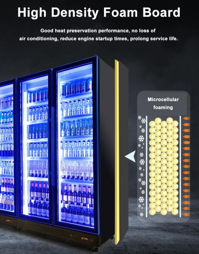 Glass Door Beer Fridge Drink Beverage Cooler And Chiller With Colorful LED