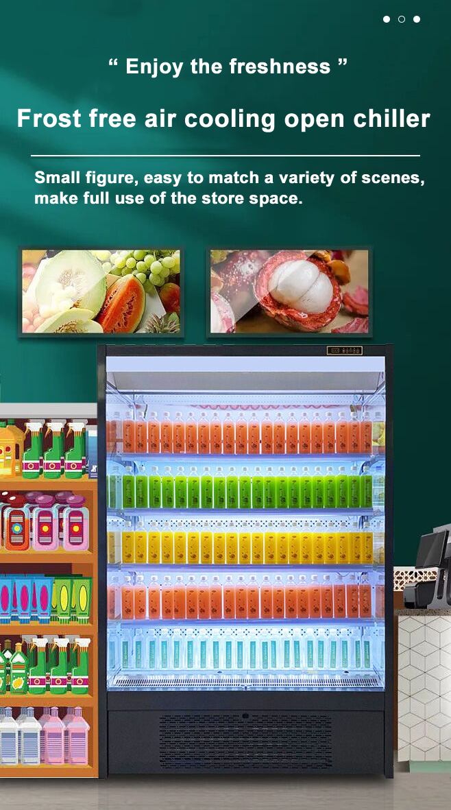 Convenience Store Energy Saving Multideck Open Upright Chiller