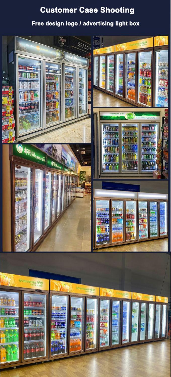 Triple Glass Door Commercial Beverage Cooler Upright Visible ...