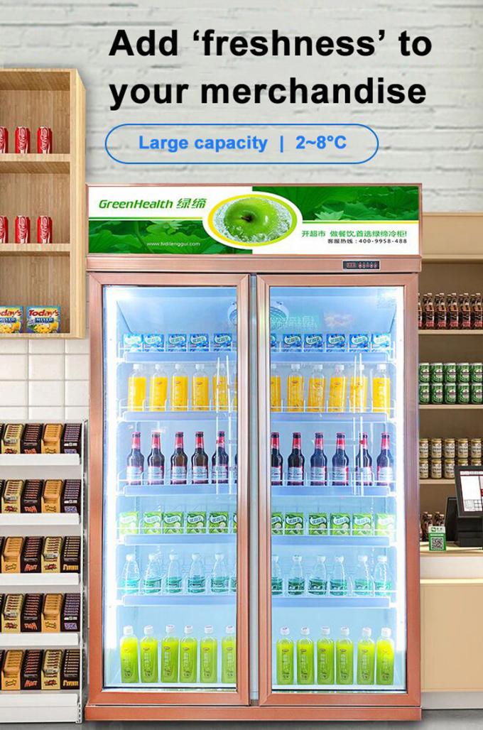 LED Lighting R22a Restaurant Drinks Display Chiller With Single Temp