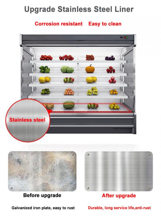 R22 Commercial Display Freezer Multi Rack Stand Open Display Air ...