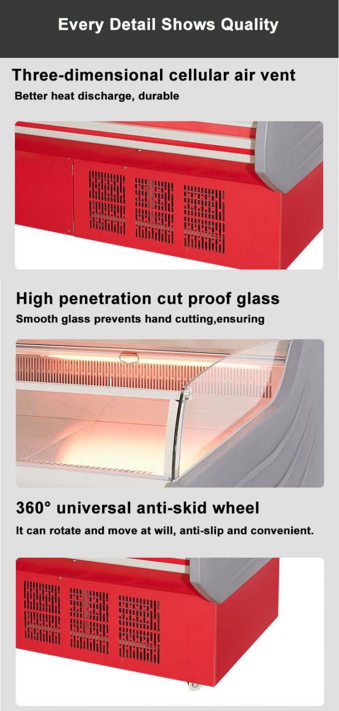 Single Temperature Fresh Meat Butcher Display Fridge For Supermarket