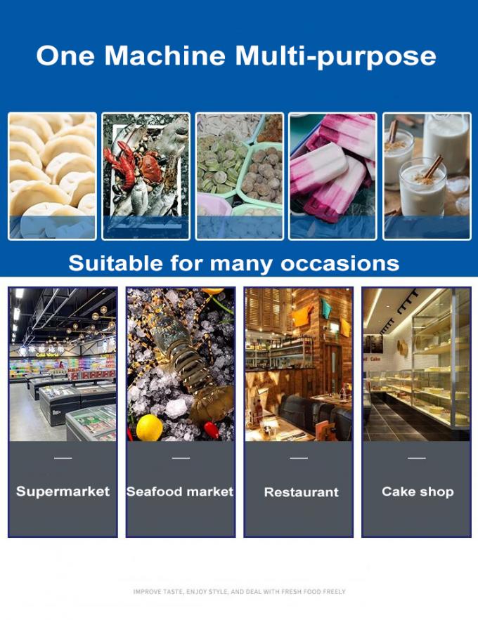 Glass Door Cold Room Freezer For Frozen Food Back Load Fridge