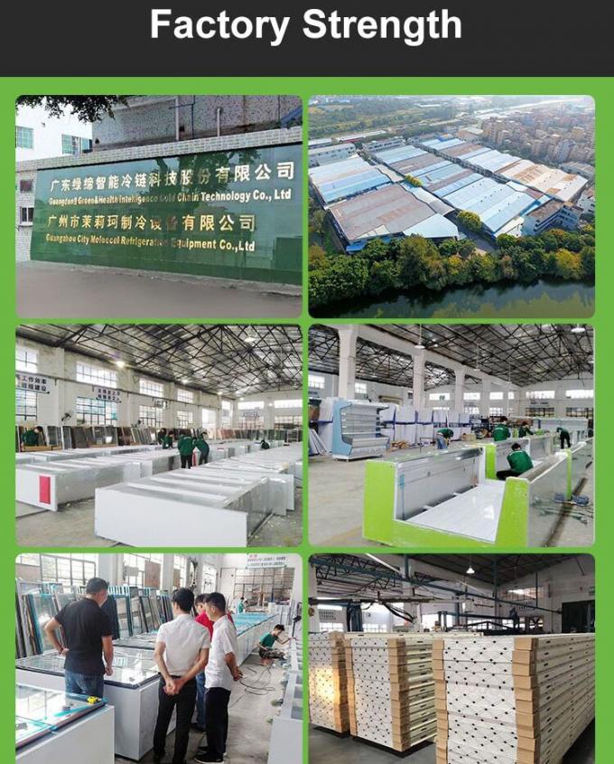 Large Commercial Luxury Chest Deep Freezer Curve Glass Sliding Door ...