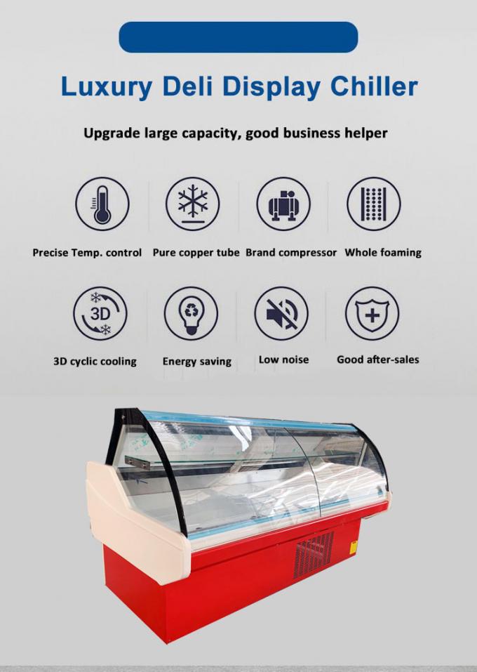 200L Single Temperature Commercial Display Freezer Deli Case Butcher ...