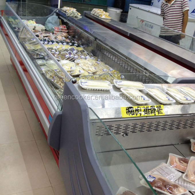 Fish Meat Seafood Display Table Refrigerator Showcase For Supermarket ...