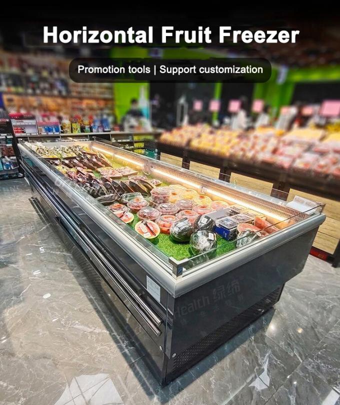 Static Cooling R290 Commercial Island Freezer Supermarket Refrigeration ...