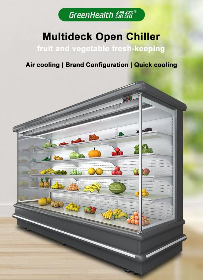 Remote Cooling System Multideck Open Chiller R404a Energy Saving