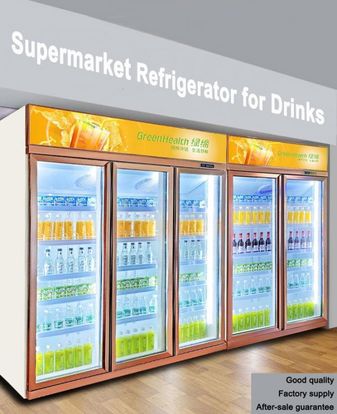 Supermarket Commercial Display Freezer With Glass Door Display Refrigerator