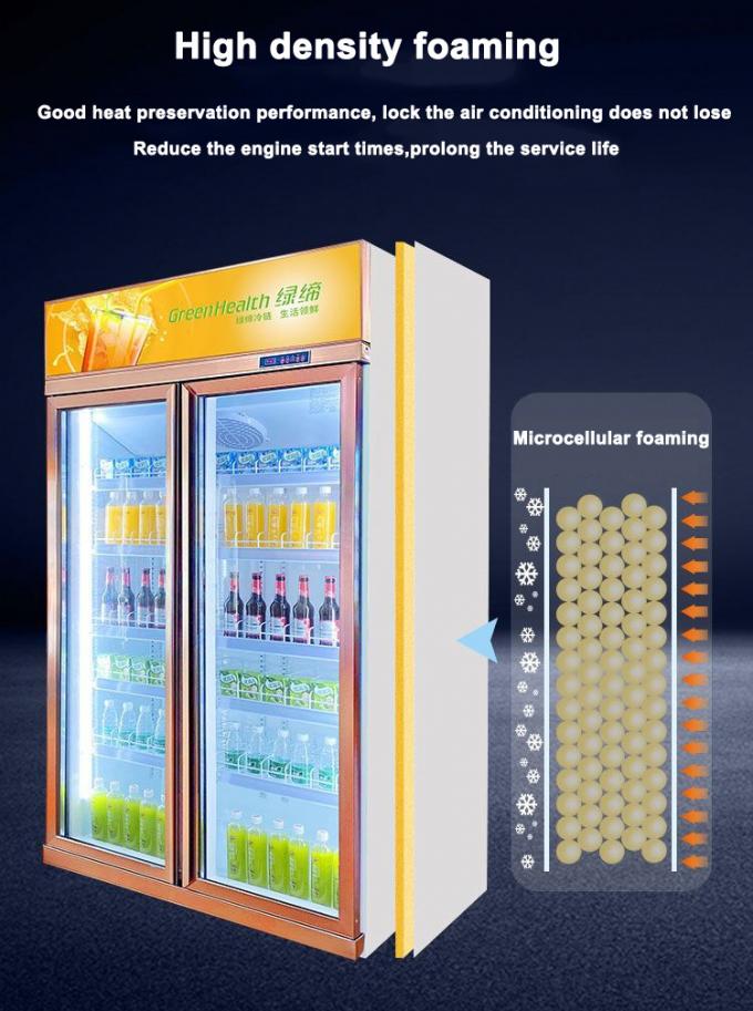 Supermarket Commercial Display Freezer With Glass Door Display Refrigerator