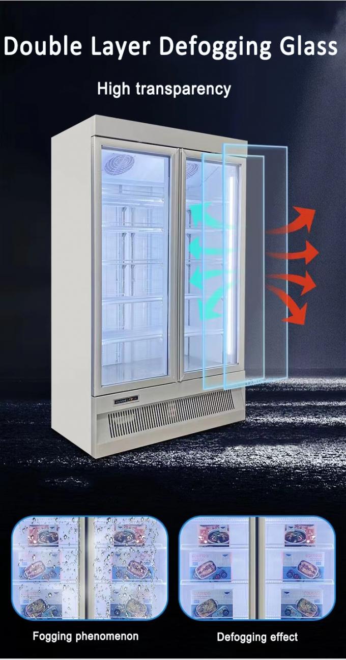 Rapid And Deep Freezing Built In Glass Door Freezer Adjustable Shelf ...