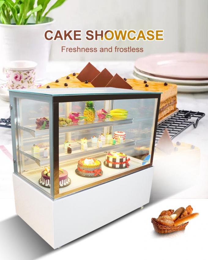 Digital Thermostat 2 Layers Decks Cake Display Showcase For Bakery Shop