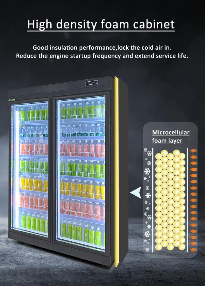 Supermarket Chiller Commercial Beverage Cooler For Drinks Cold Storage ...