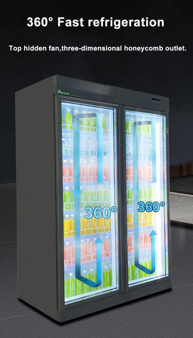 Supermarket Chiller Commercial Beverage Cooler For Drinks Cold Storage ...