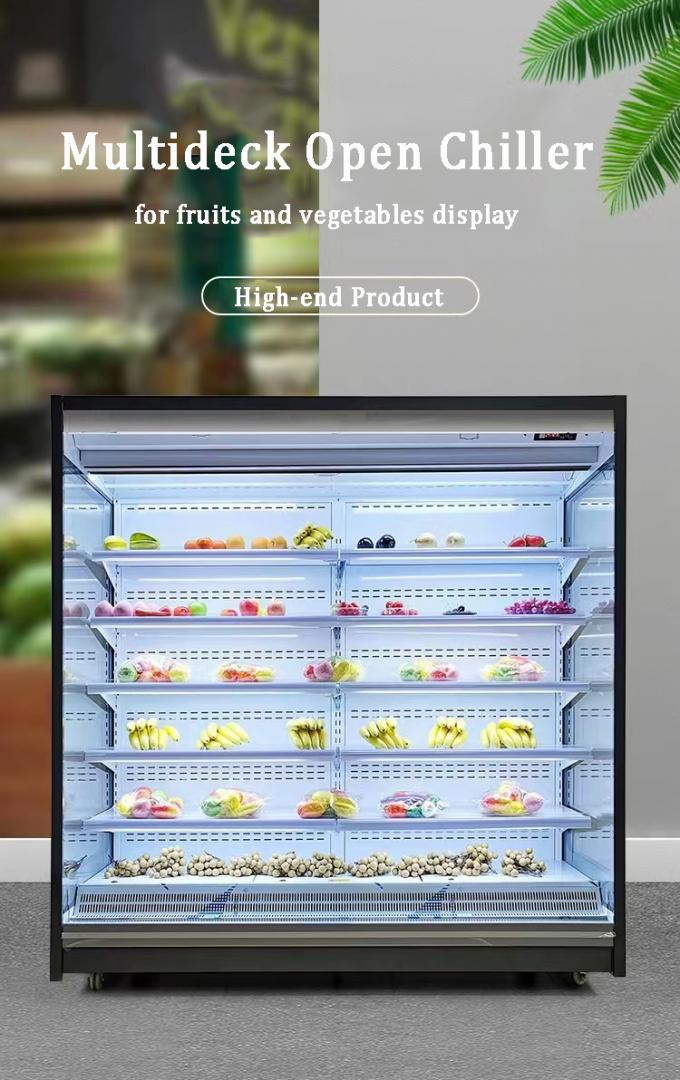 Open Display Fridge Cooling For Fresh Food And Beverage Display 2-8C ...