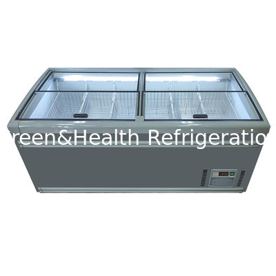 8 Ft Large Supermarket Island Display Sliding Glass Door Freezer For ...
