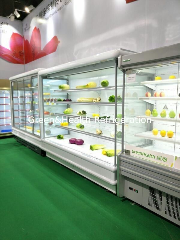 12ft Long Grocery Store Multideck Open Chiller LED Lighting Multideck ...