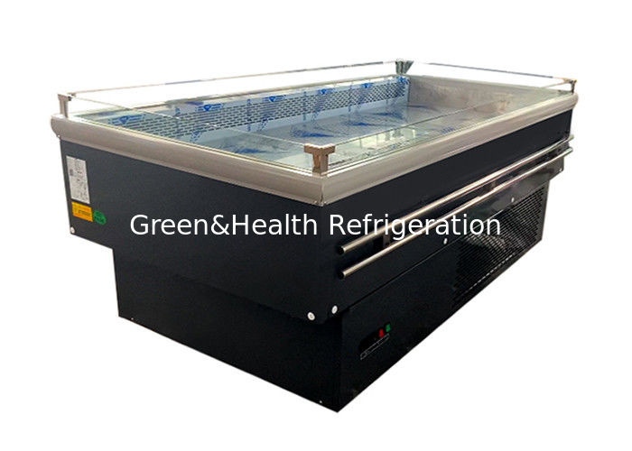 Commercial Open Glass Horizontal Fruit Showcase Freezer Refrigerator ...