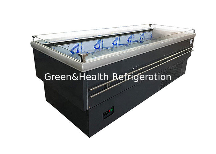 Commercial Open Glass Horizontal Fruit Showcase Freezer Refrigerator ...