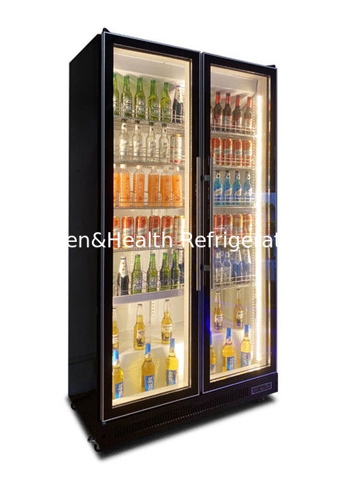 Supermarket Bar Beverage Cold Drink Glass Door Cooler Refrigerator