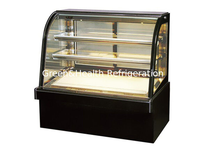 Curved Glass Cake Chiller Commercial Bakery Showcase Counter Display