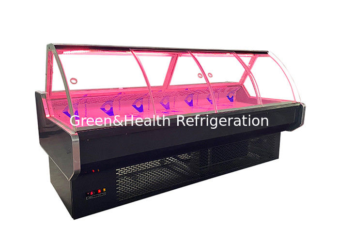Multifunctional Glass Curved Style Refrigerated Deli Showcase Deep ...