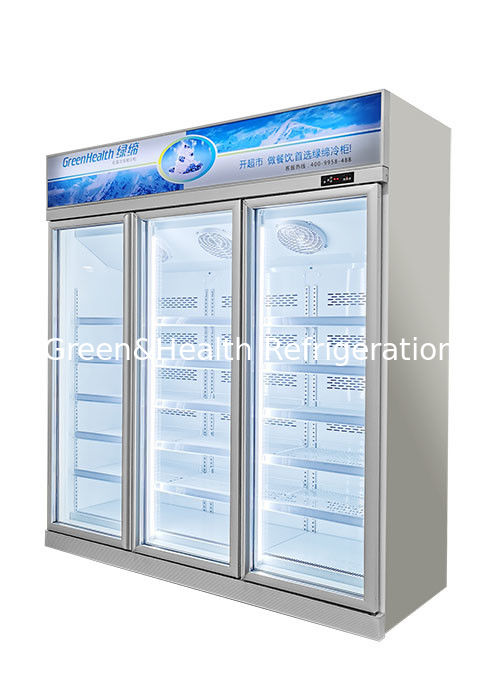 Greenhealth Commercial Transparent Glass Silver Inverter Upright ...