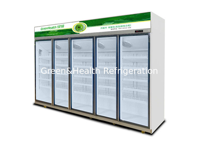 Supermarket Commercial Glass Upright Refrigerator Freeze Display For ...