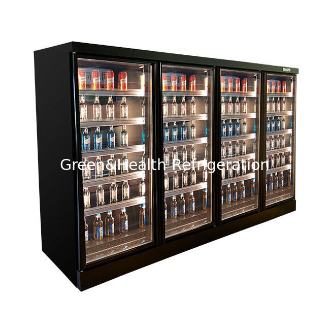 Custom N Door Supermarket Multideck Upright Chiller Bar Fridge Glass ...